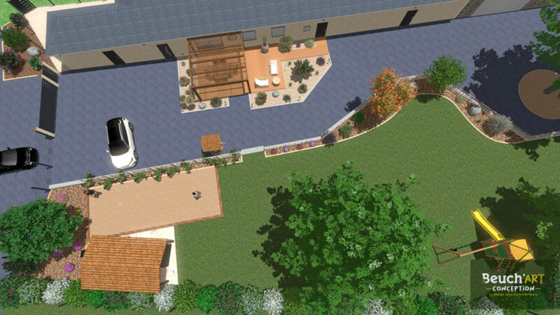 Aménagement extérieur d’une longère à Segré-en-Anjou Bleu - Beuch' Art ...